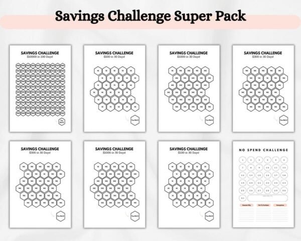 Printable Money Saving Challenge - My Planning Zone