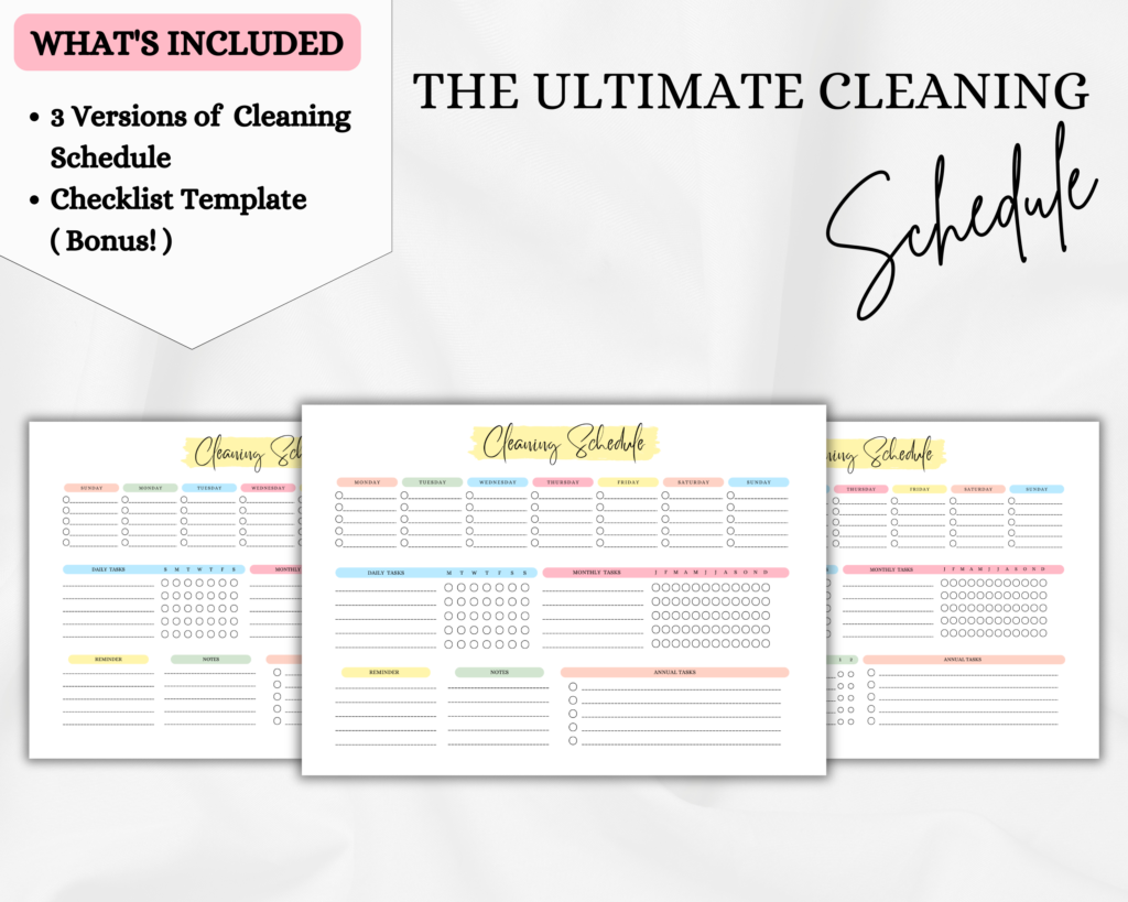 The Ultimate Cleaning Schedule - My Planning Zone