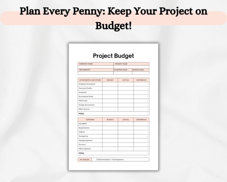 The Ultimate Project Planner - My Planning Zone
